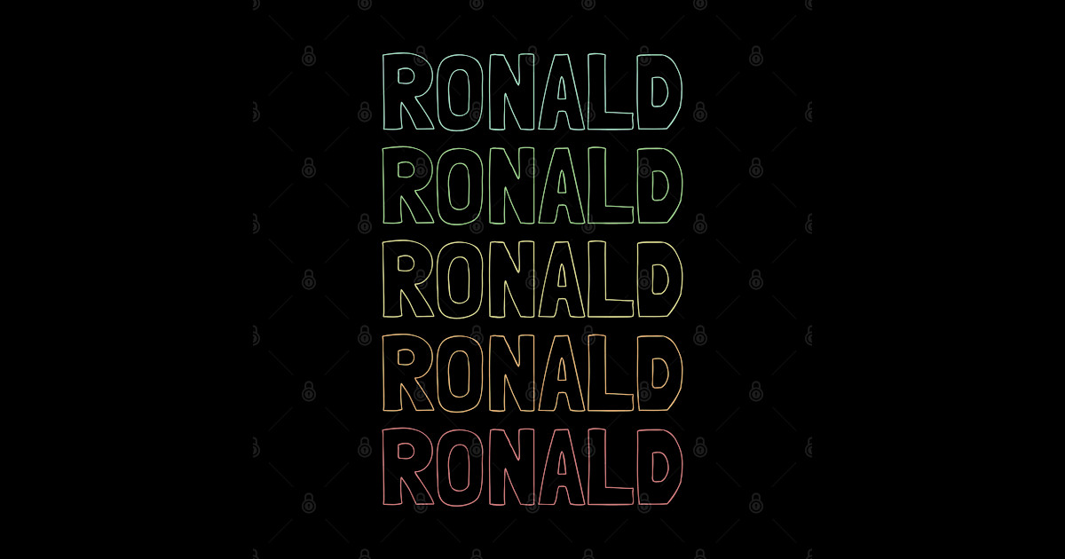 Ronald Name Pattern - Ronald - Sticker | TeePublic