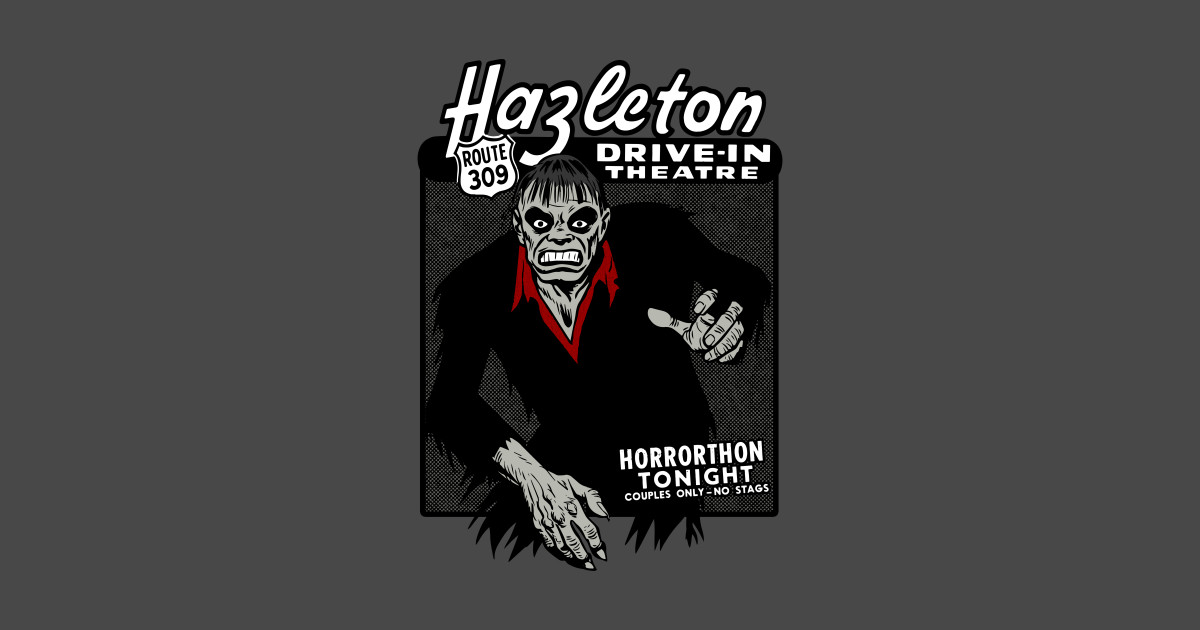 Vintage Horrorthon Drive In Movie - Horror Fan Gift - T-Shirt | TeePublic