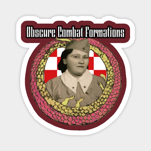 Obscure Combat Formations Nurse Logo - Apolitical Neofolk - Magnet ...