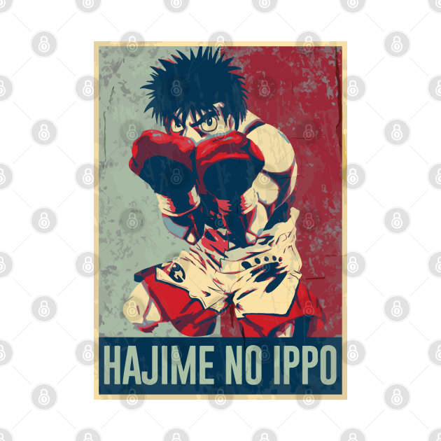 Hajime no Ippo in Hope and Distressed Style - Hajime No Ippo - T-Shirt ...