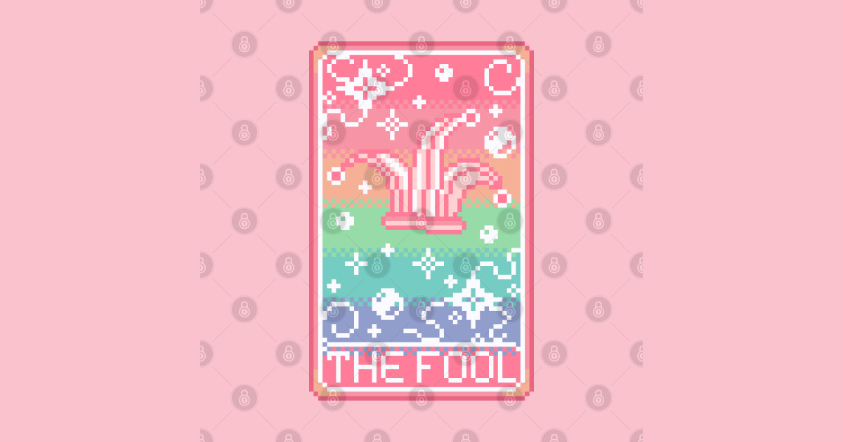 Tarot Card The Fool Pixel Art - Tarot - T-Shirt | TeePublic