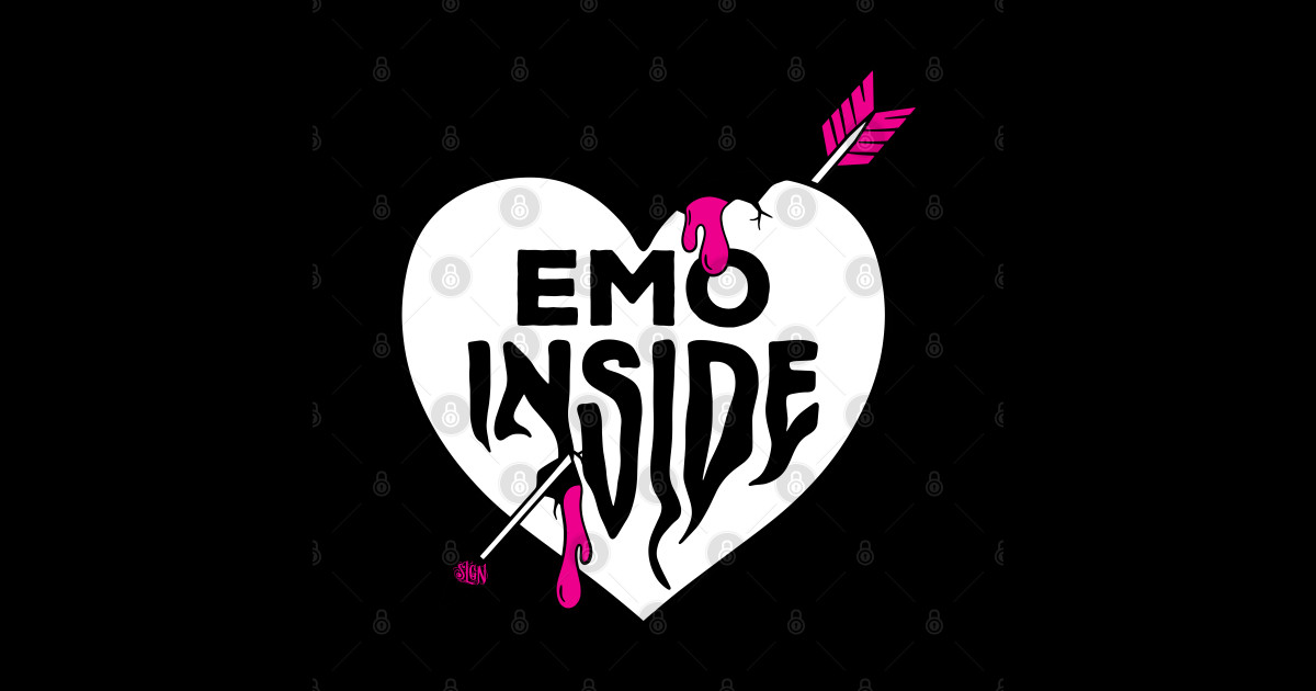 EMO INSIDE - Emo - Sticker | TeePublic