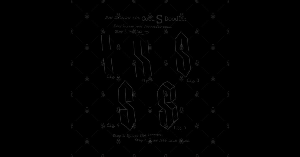 How To Draw The Cool S Doodle - Cool S - Posters and Art Prints | TeePublic