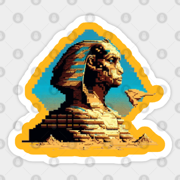 The Great Sphinx Pixel Art - The Great Sphinx - Sticker | TeePublic