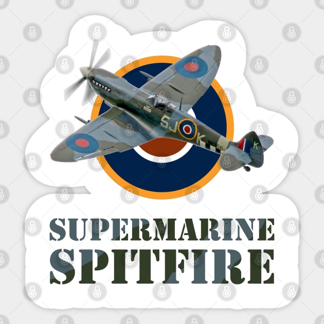 Supermarine Spitfire and Roundel - Supermarine Spitfire Airplane ...