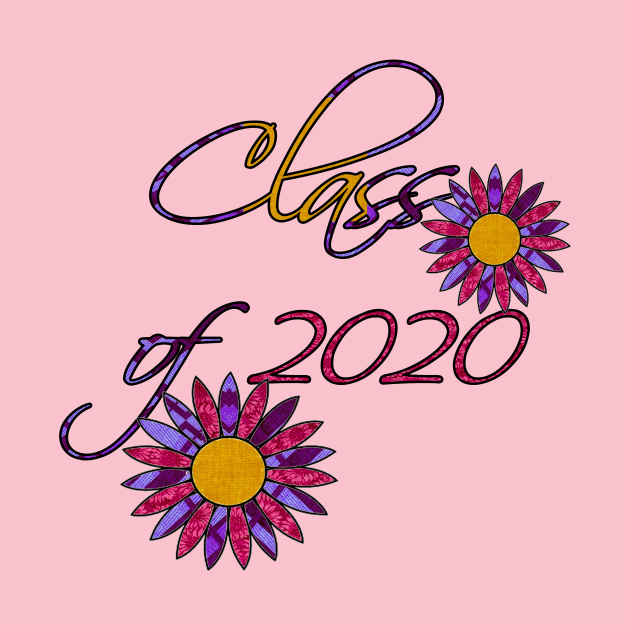 Class of 2020 Cursive Letters with flowers - Graduation Gifts - T-Shirt ...