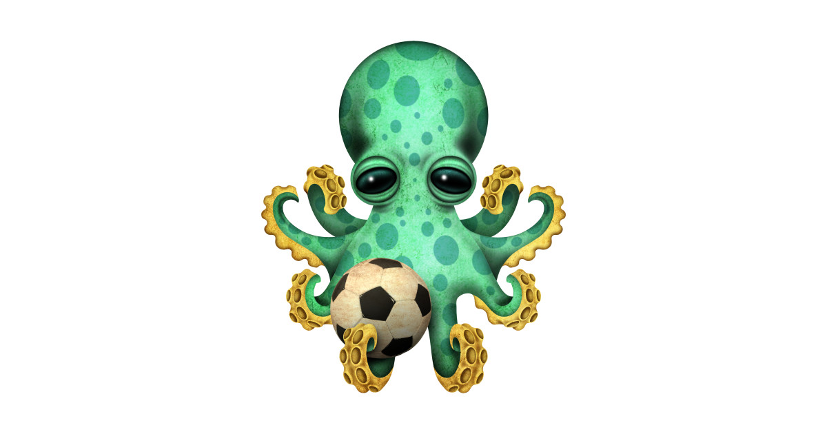 Cute Baby Octopus With Football Soccer Ball - Football - Kids T-Shirt ...