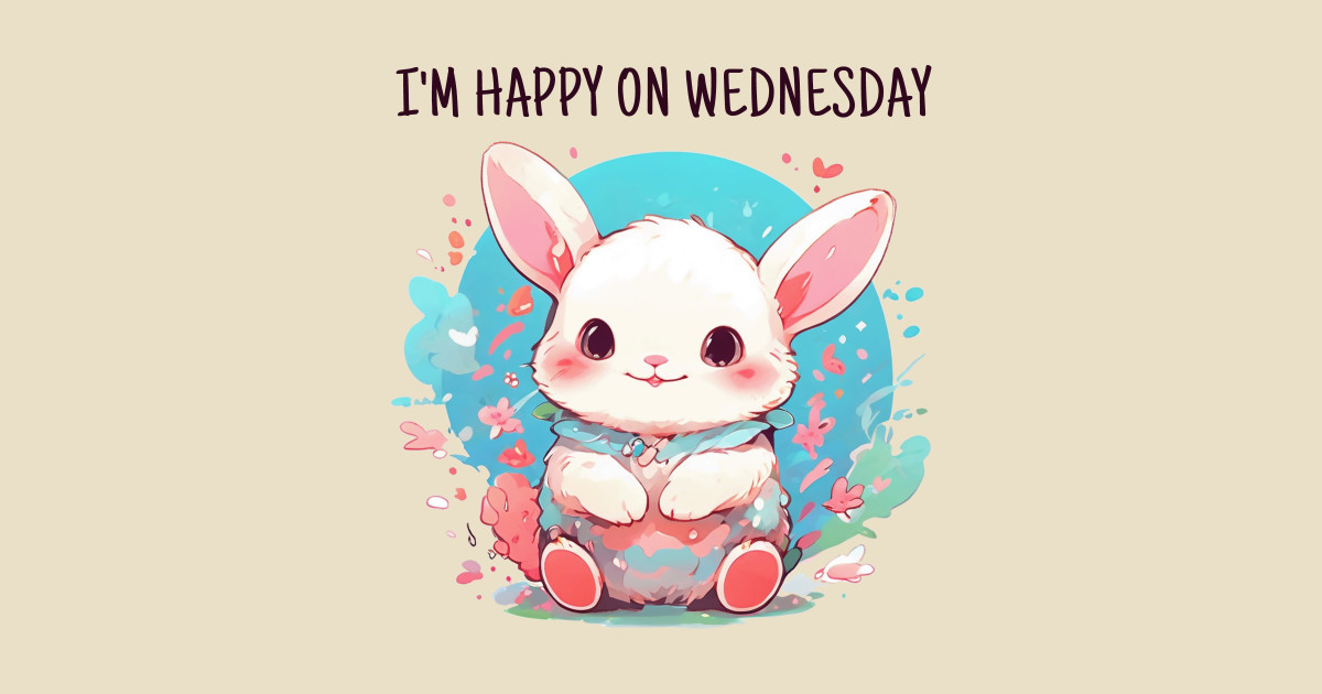 Happy wednesday rabbit - Rabbit - T-Shirt | TeePublic