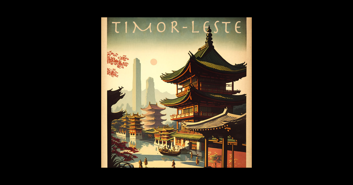 Timor-Leste Vintage Travel Art Poster - Timor Leste - Sticker | TeePublic