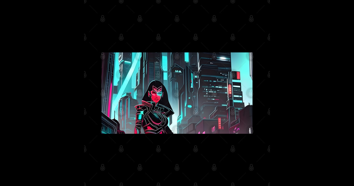 Cyberpunk Hotties (35) - Beautiful Sci fi Women - Cyberpunk - Sticker ...
