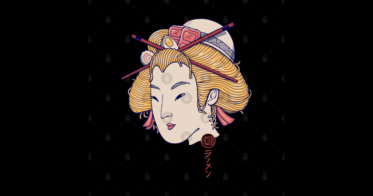 Ramen Geisha - Ramen - Posters and Art Prints | TeePublic