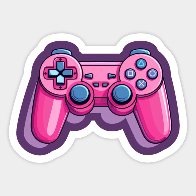 pink gamer girl - Pink Gamer Girl - Sticker | TeePublic