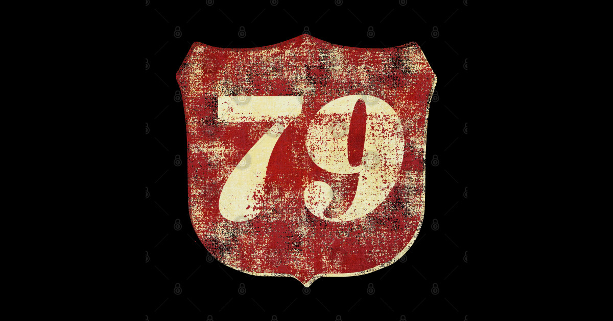 79 Vintage Retro Emblem - 79 - Sticker | TeePublic
