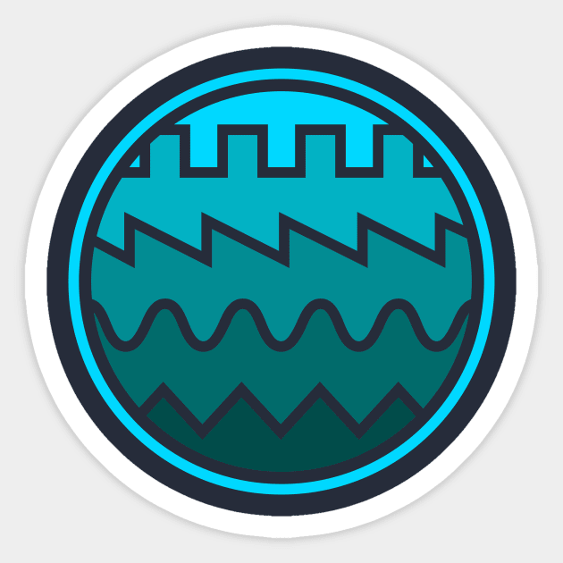 Synthesizer Waveform Gradient - Waveforms - Sticker | TeePublic
