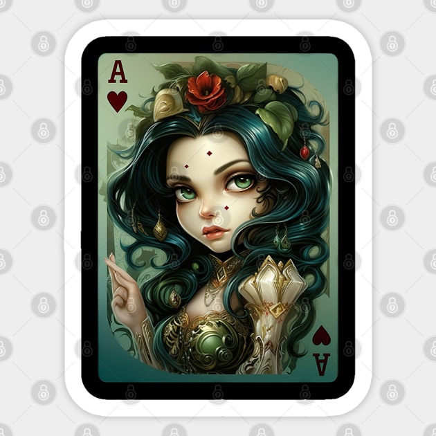 Manga playing cards - Manga Playing Cards - Sticker | TeePublic