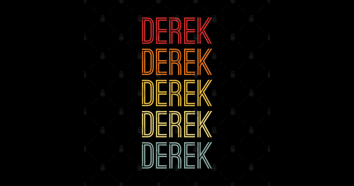 Derek Name Vintage Retro Gift Named Derek - Derek - Sticker | TeePublic