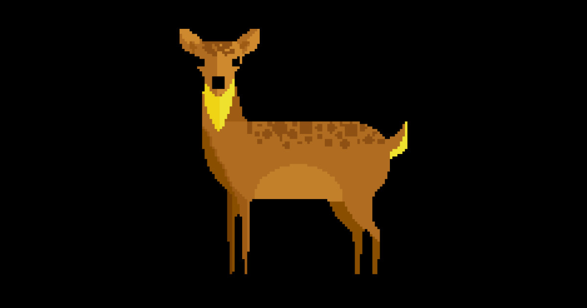 Majestic Antlers: Pixel Art Deer Design for Fashionable Attire - Pixel ...
