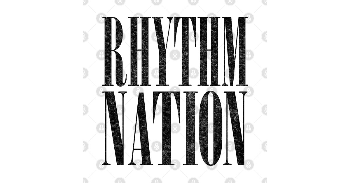 Rhythm Nation /// 80s Aesthetic Typography Design - Rhythm Nation - T ...