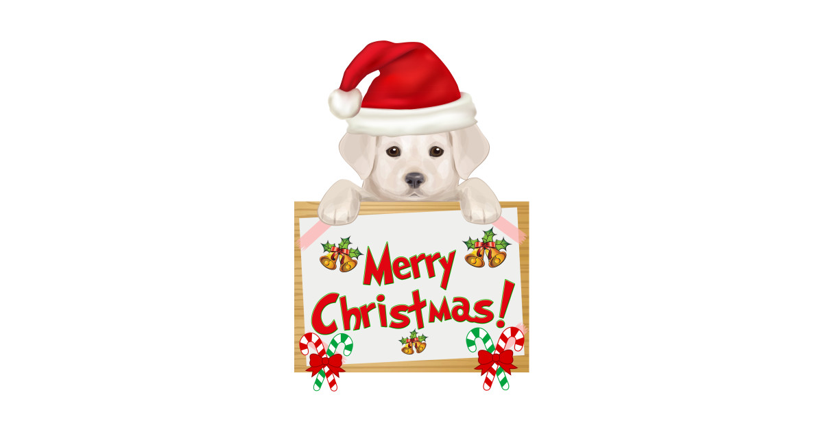 Merry Christmas Yellow Labrador Retriever Puppy! Especially for Lab ...