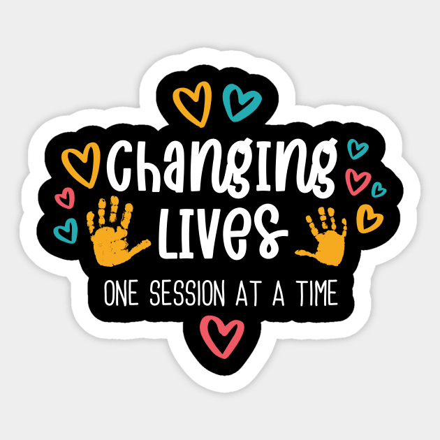 Changing Lives One Session at a time - Women - Sticker | TeePublic