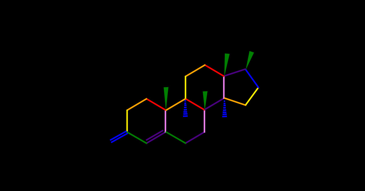 Testosterone Molecule Rainbow Chemistry - Testosterone - Sticker ...