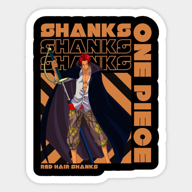 Red hair Shanks Angry - Shanks - Sticker | TeePublic