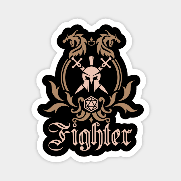 D&D Fighter Simple Class Emblem - Fighter Class - Magnet | TeePublic