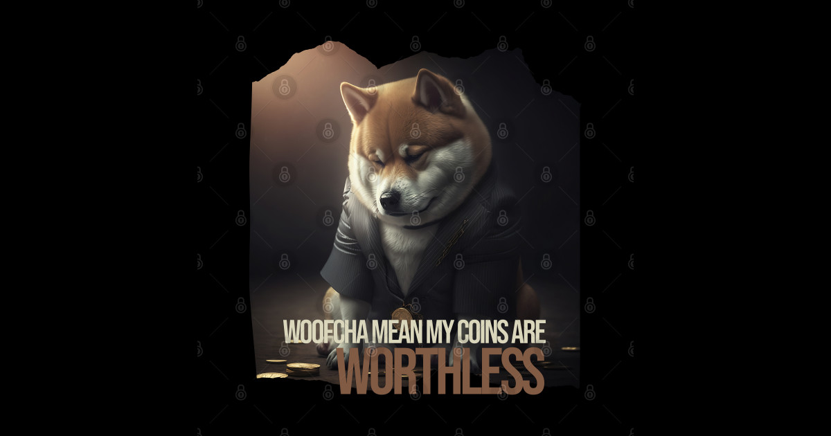 Woofcha mean my coins are worthless - Dog - Magnet | TeePublic