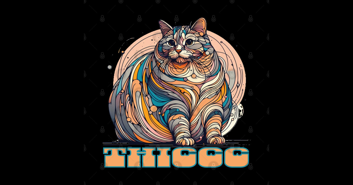 Thiccc Kitty - Thicc Boi - Sticker | TeePublic