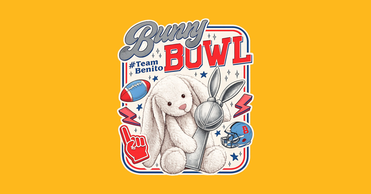 Bunny Bowl Team Benito American Football Lover Gift - American Football ...