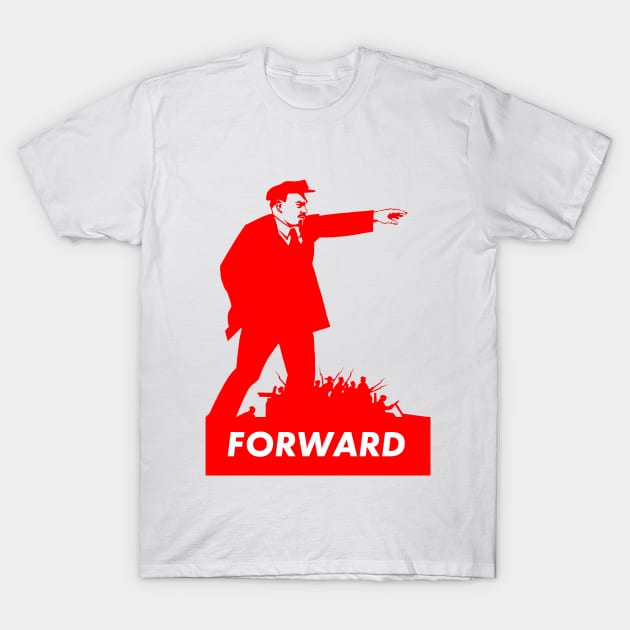 "Forward" Lenin Illustration - Forward - T-Shirt | TeePublic