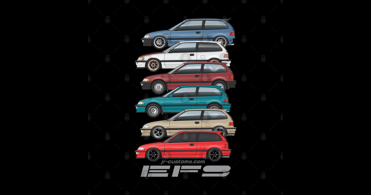 EF Nine - Civic Ef - Sticker | TeePublic