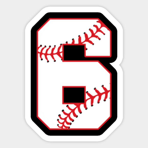 6th Birthday Baseball Big Number Six 6 Year Old Boy Girl - Birthday ...