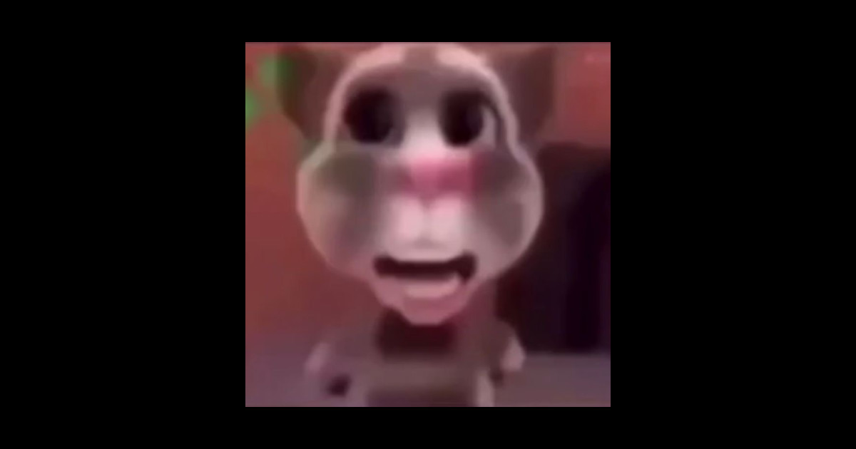 talking tom speechless meme sticker - Sticker - Sticker | TeePublic