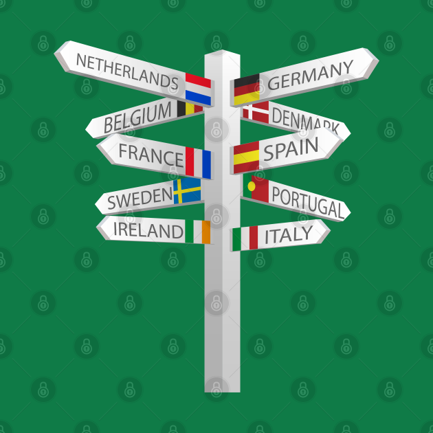 Countries Signs - Countries - T-Shirt | TeePublic