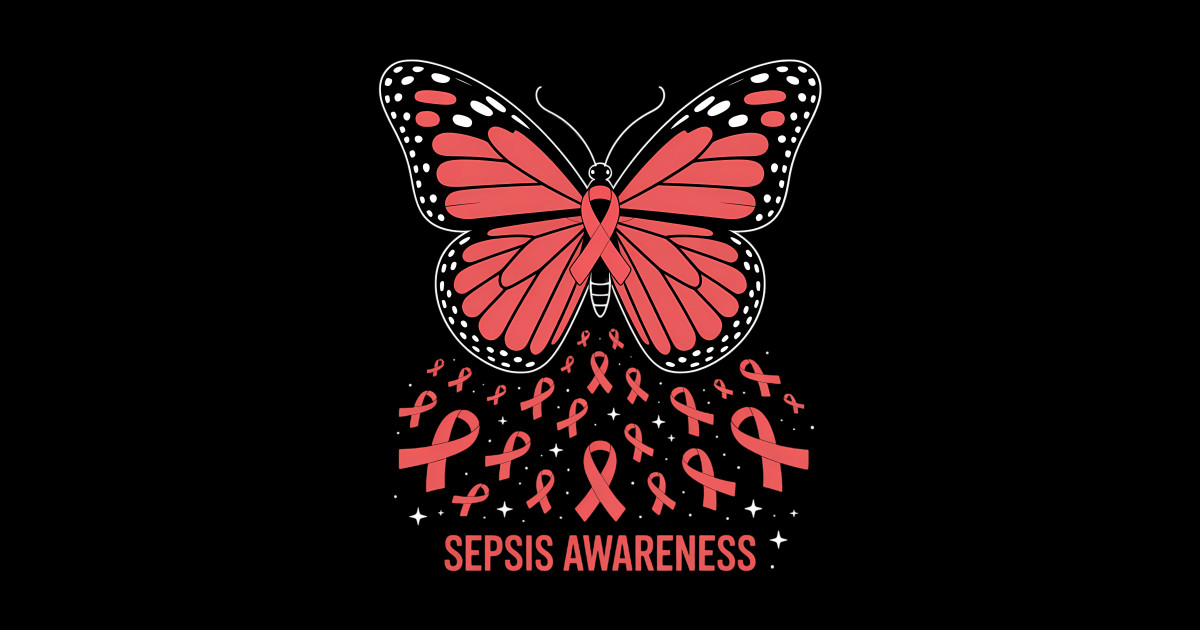 Sepsis Awareness Butterfly - Sepsis Awareness Butterfly - Sticker ...
