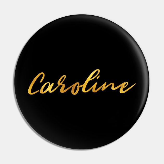 Caroline Name Hand Lettering in Faux Gold Letters - Caroline - Pin ...