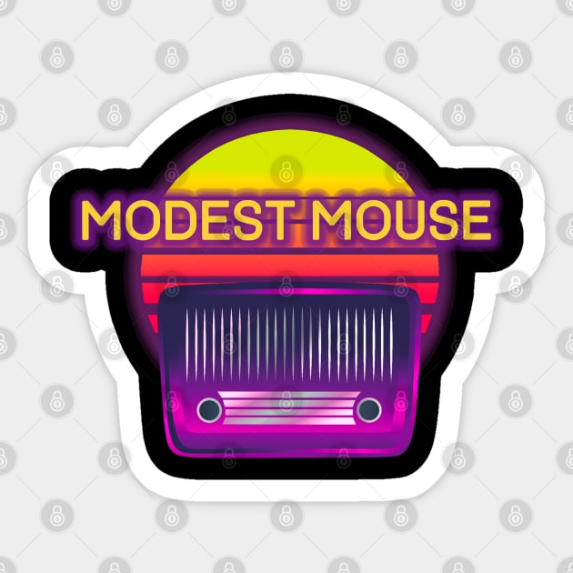 modest mouse retro - Retro Vintage - Sticker | TeePublic
