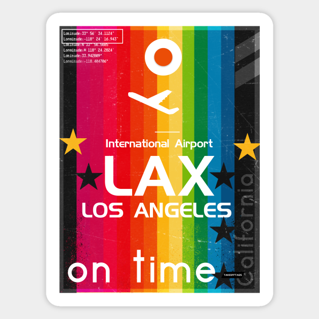 LAX airport - Airports - Sticker | TeePublic
