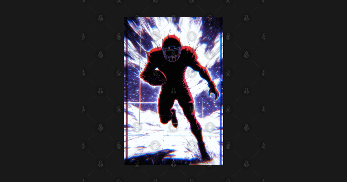 Red Zone Aura - Football Silhouette - Aura - T-Shirt | TeePublic