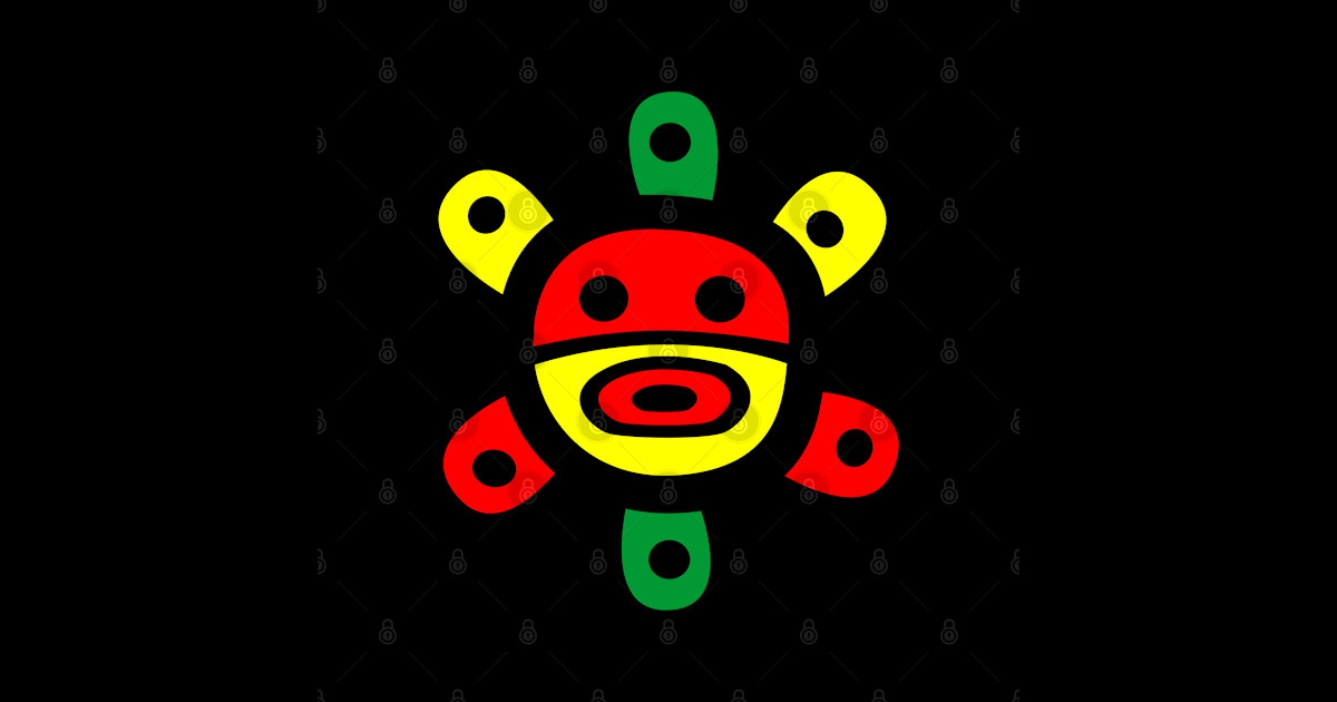 Puerto Rico Taino Sun Afro Boricua Colors - Puerto Rico - Sticker ...