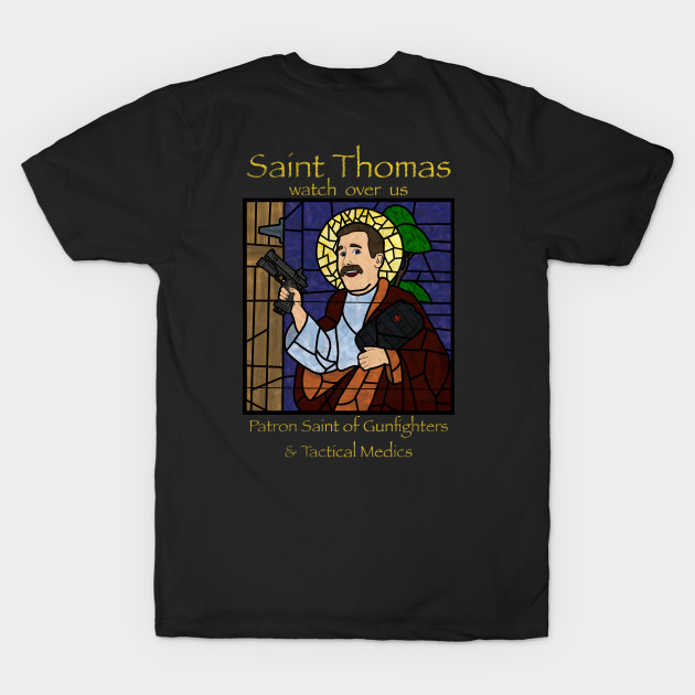 Saint Thomas Front & Back - Thomas - T-Shirt | TeePublic