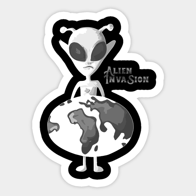Alien invasion part one - Aliens - Sticker | TeePublic