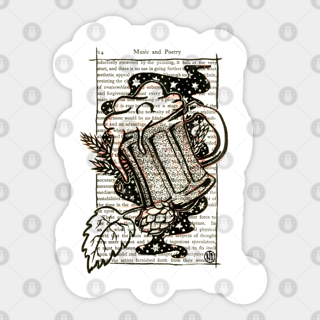 Beer - Black And White - Sticker | TeePublic