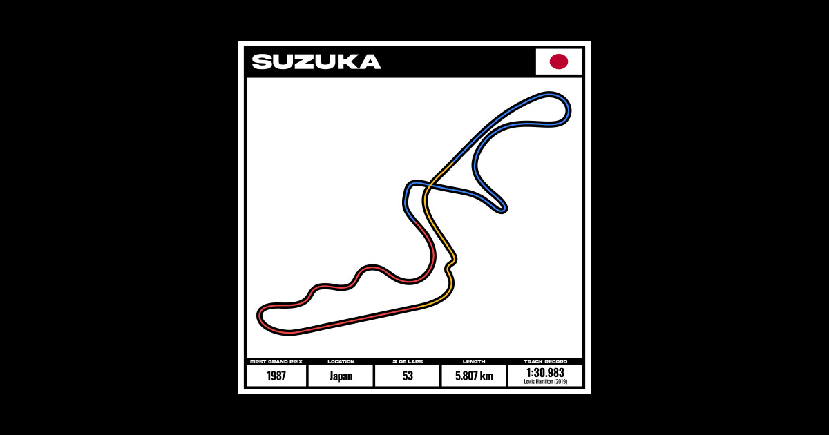 formula one circuit suzuka - formula one track - formula 1 track T-Shirt Hoodie T-Shirt T-Shirt ...