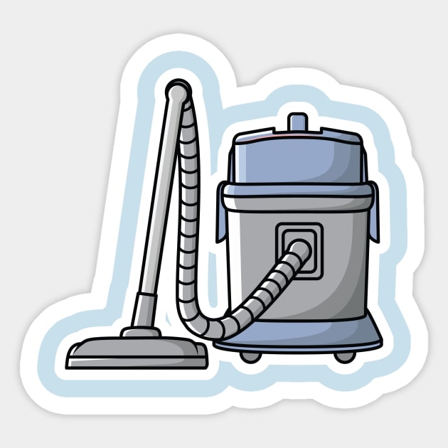 Vacuum Cleaner Machine Sticker vector illustration. Cleaning service ...