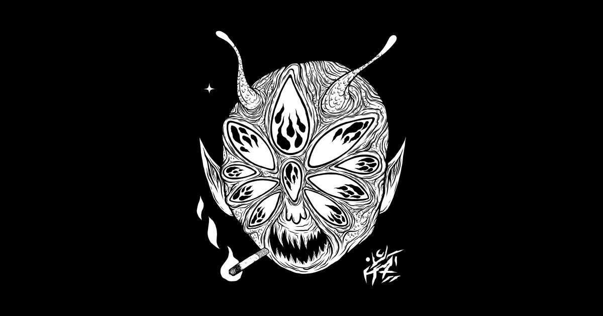 Alien Smoker - Smoker - Sticker | TeePublic