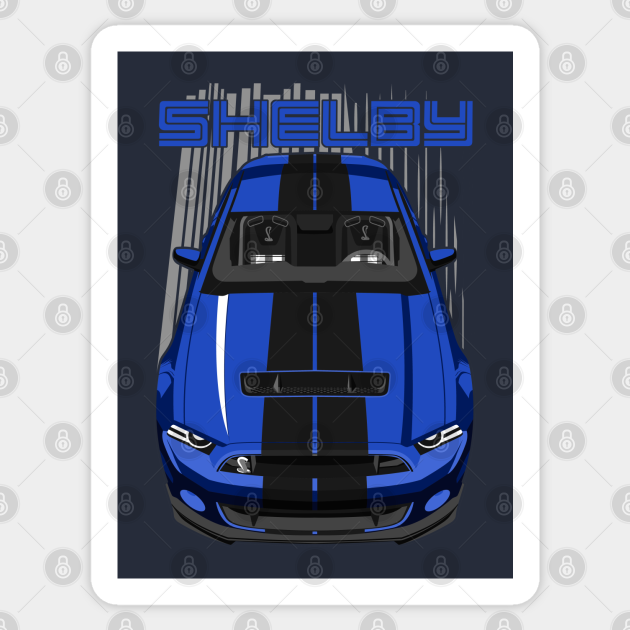 Shelby GT500 S197 - Blue & Black - Mustang - Sticker | TeePublic