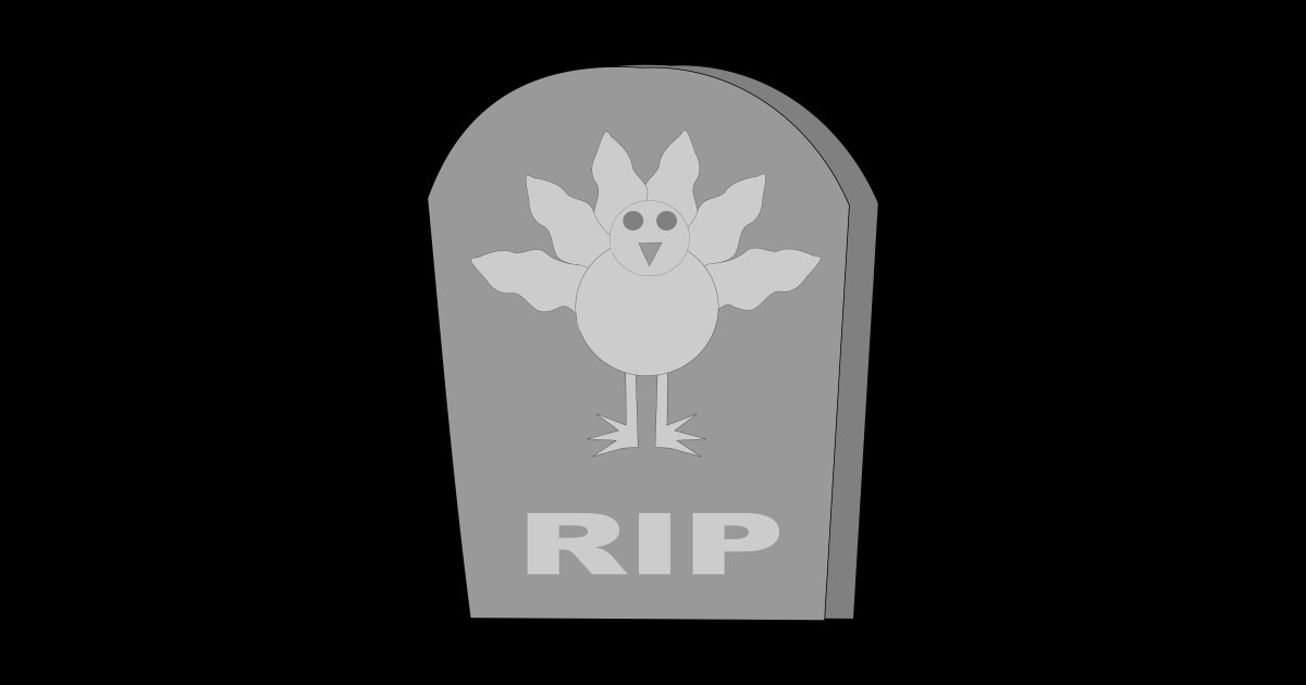Dead Thanksgiving Turkey RIP - Gothic Thanksgiving - Sticker | TeePublic