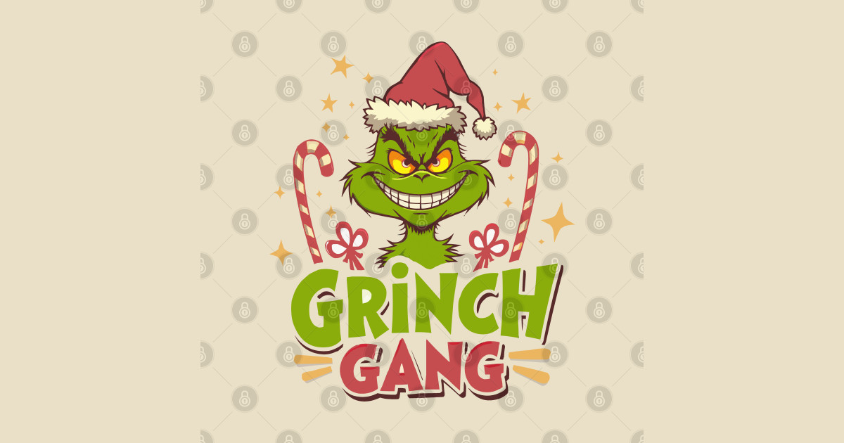 Grinch Gang Funny Christmas - Grinch Gang - T-Shirt | TeePublic